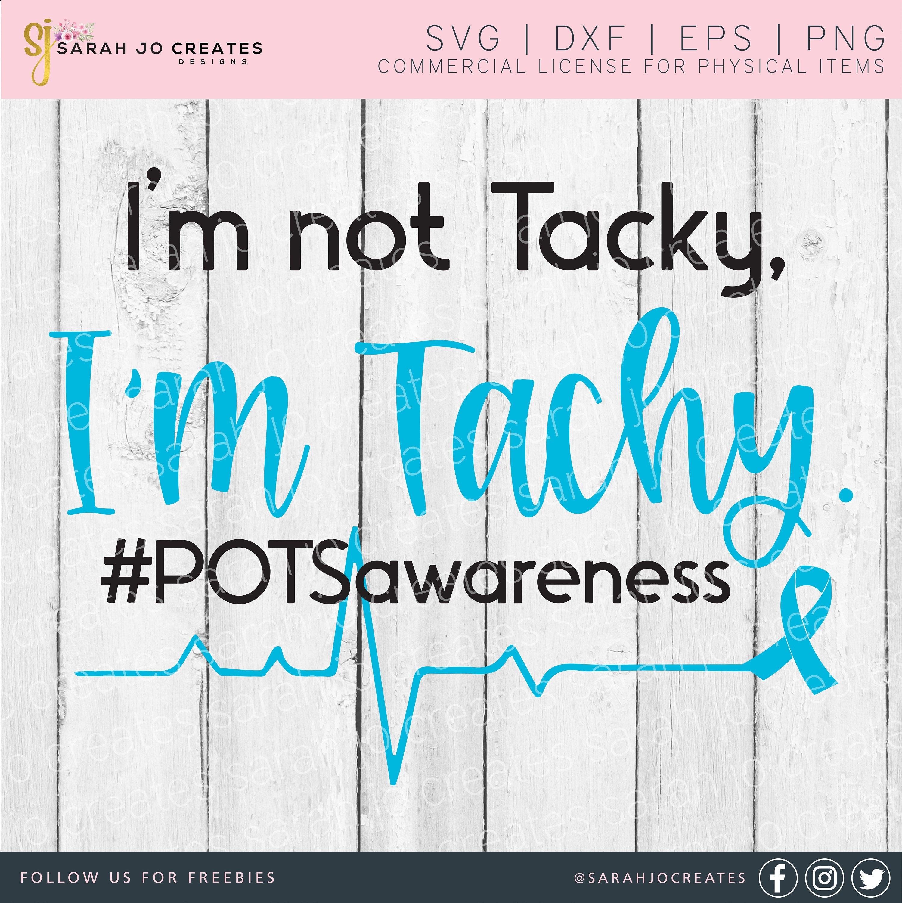 I'm Not Tacky I'm Tachy SVG – Sarah Jo Creates