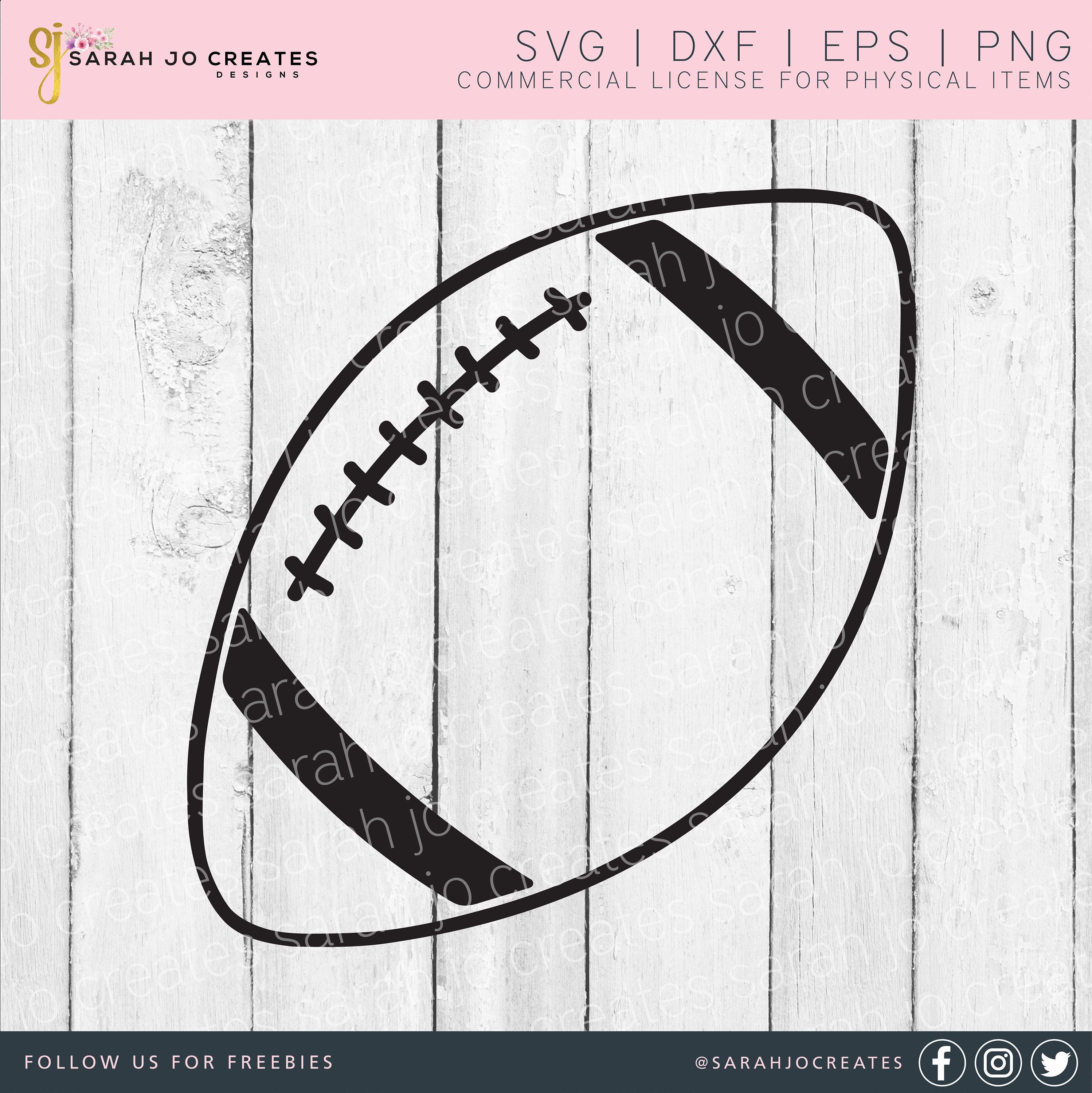 Football Outline SVG – Sarah Jo Creates