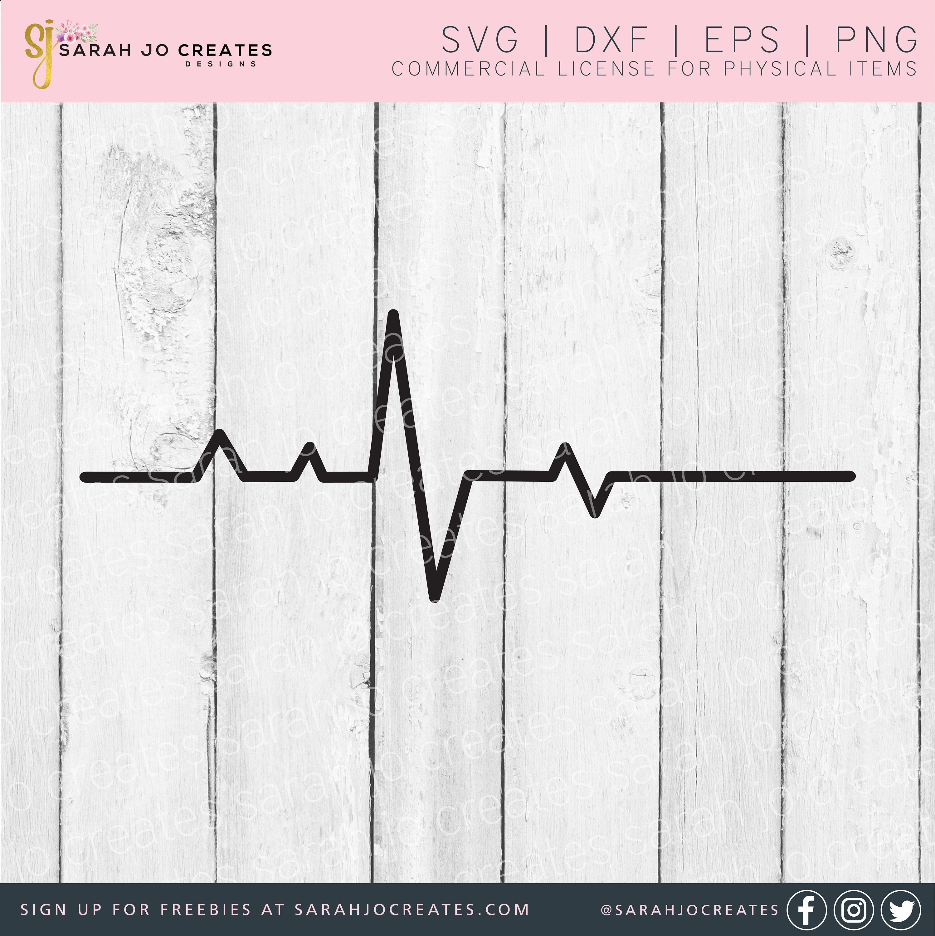 Heartbeat Svg – Sarah Jo Creates